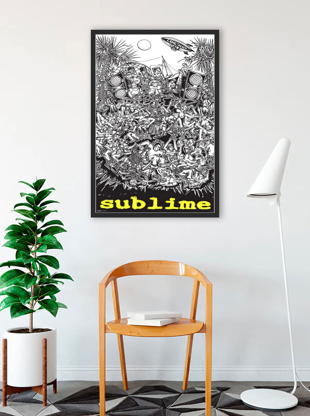 Buy Art For Less Sublime - Cartoon Framed Art Poster - Sturdy Engineered Wood Frame with Plexi ...